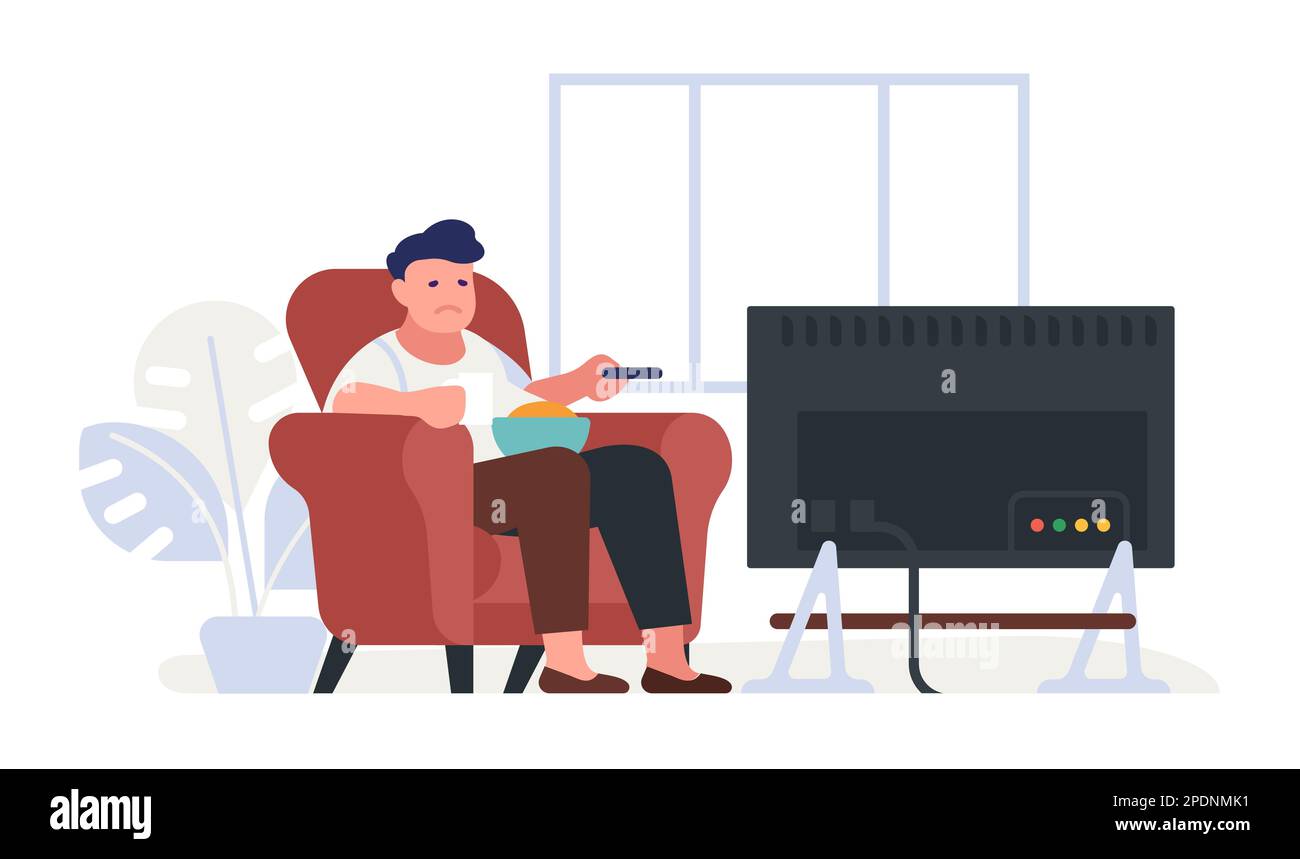 Fat lazy person Stock Vector Images - Alamy