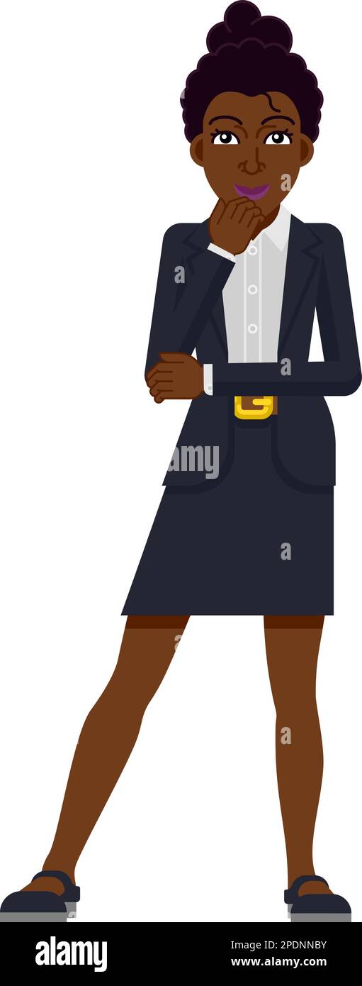 Black african female woman employee worker Cut Out Stock Images ...