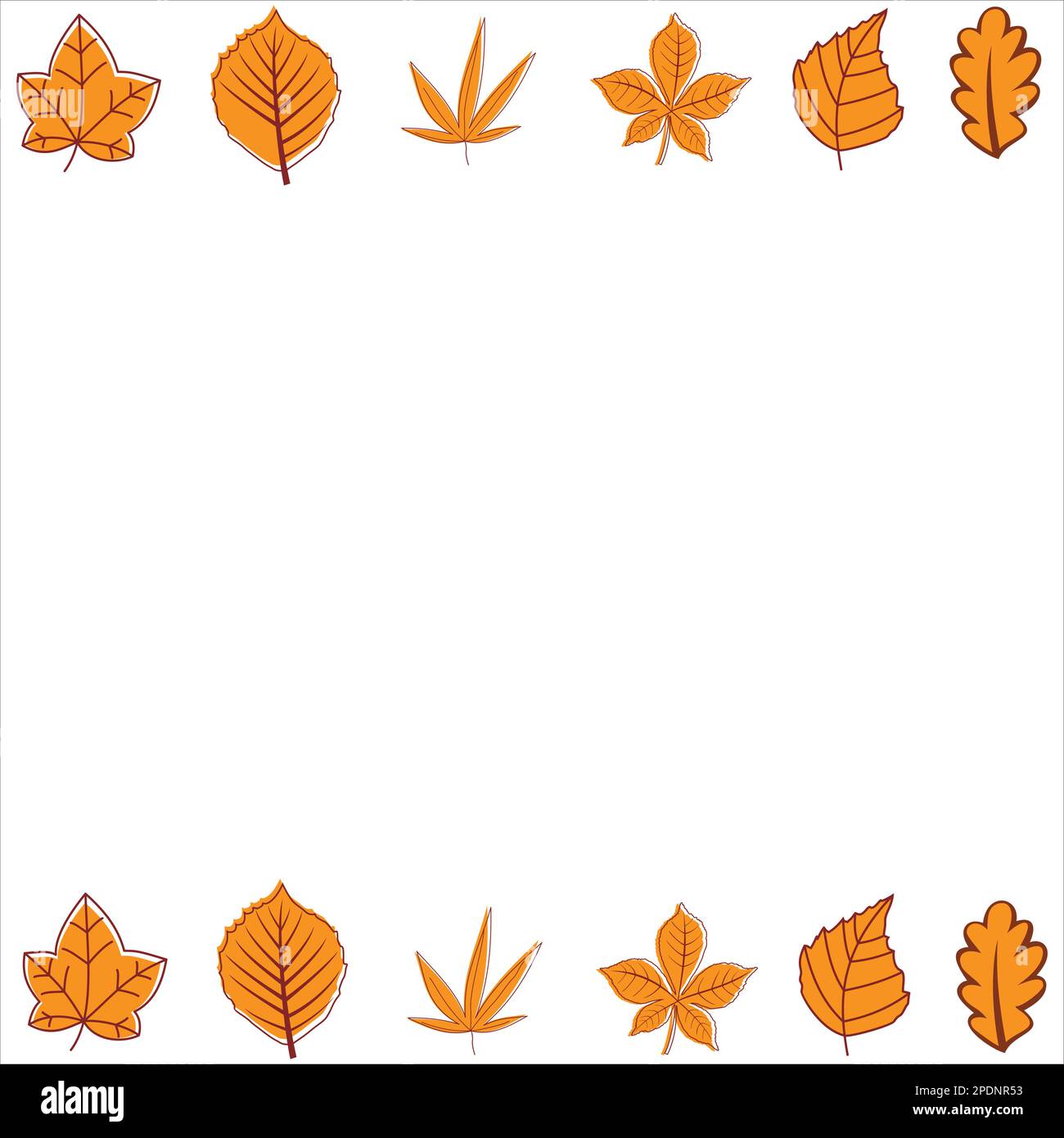 Autumn fall leaves border Stock Vector Images - Alamy