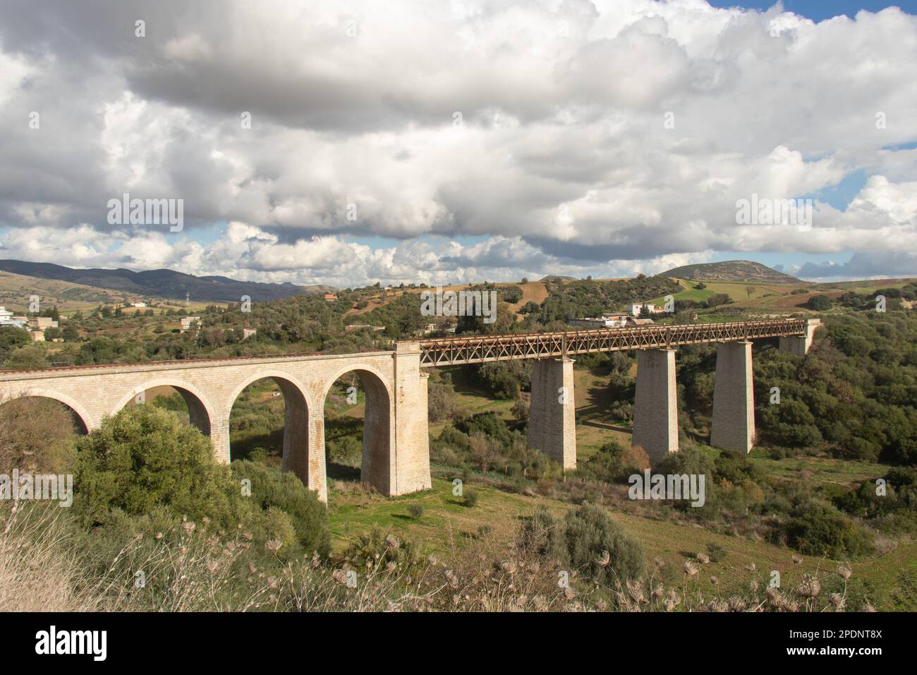 Train bridge at Oued Zitoun, Ghezala Bizerte Tunisia Stock Photo - Alamy