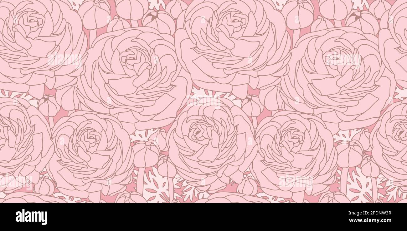 Ranunculus flower bouquet in Stock Vector Images - Alamy