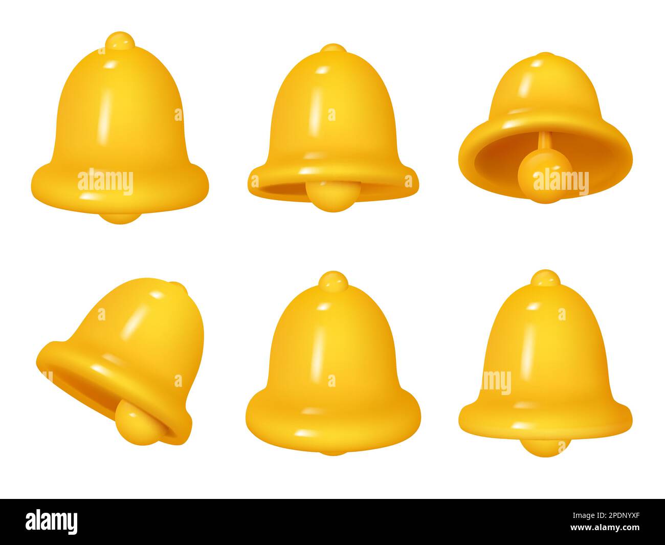 3d bell. Notification items for ui newsletter bells collection decentk ...
