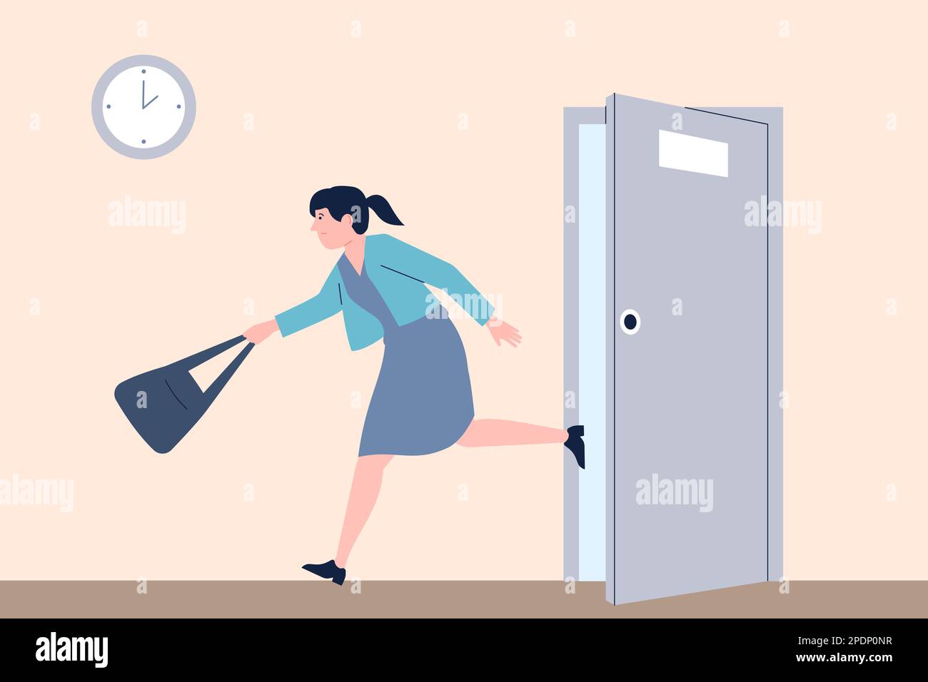 Woman door lock out Stock Vector Images - Alamy