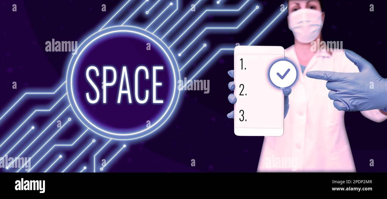 Text caption presenting Space. Business idea continuous area or expanse ...