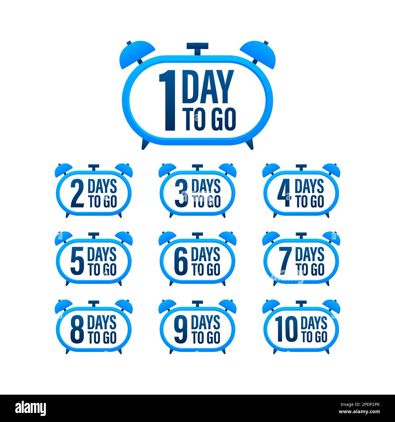 10 days go timer label hi-res stock photography and images - Alamy