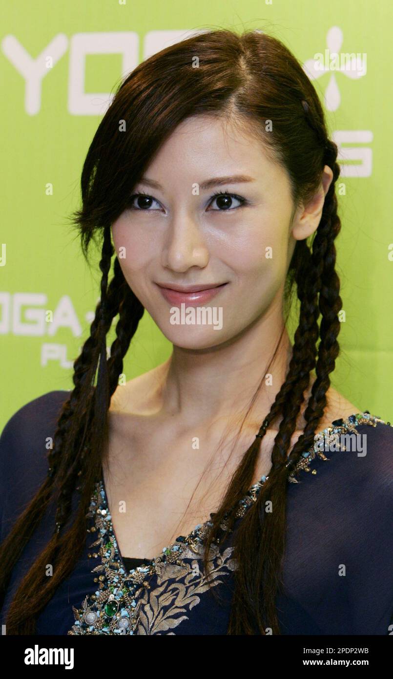 Hong Kong actress-model Michelle Monique Reis poses during an opening ...