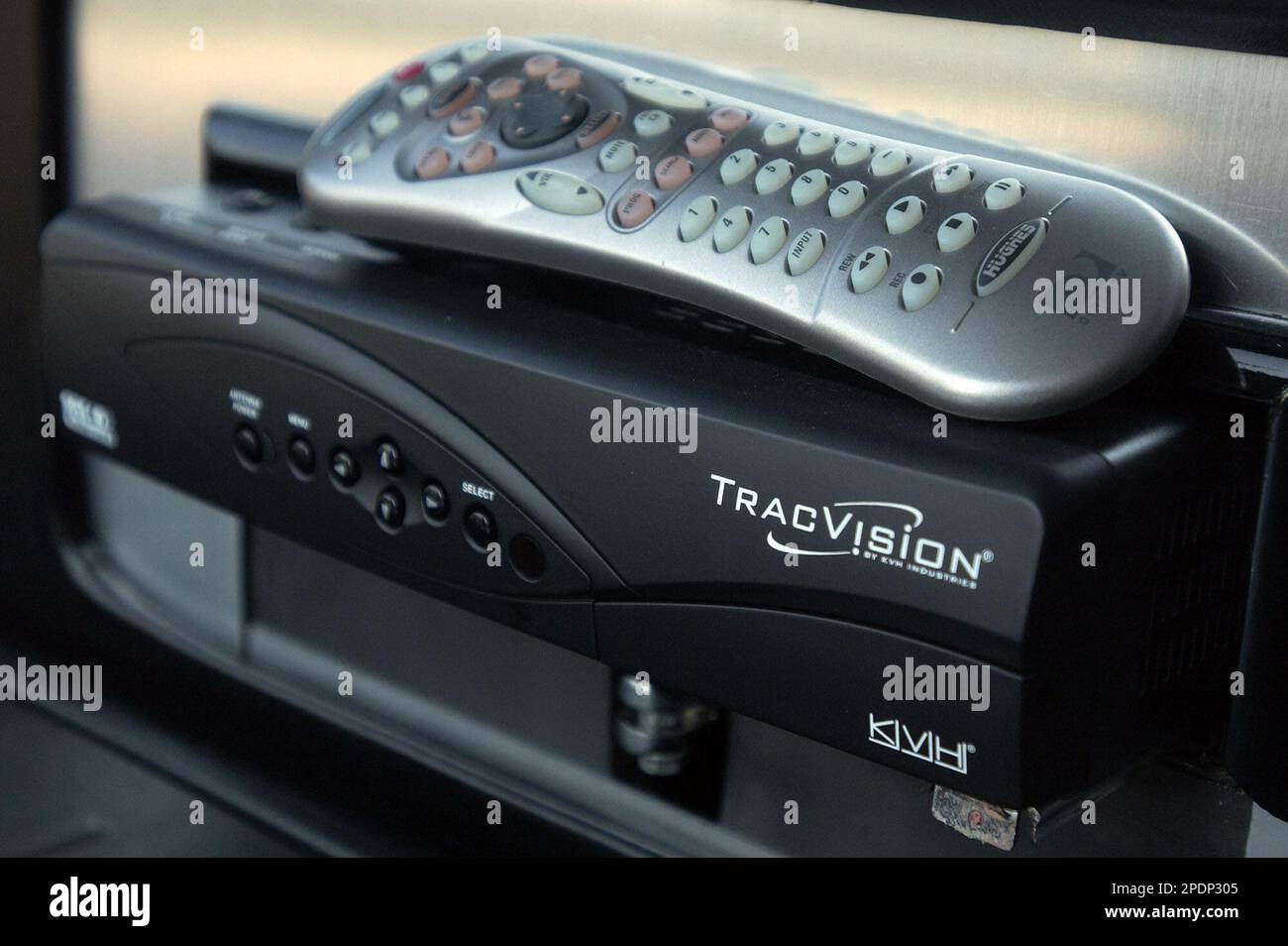 KVH TracVision A5 12V receiver and remote control used in conjunction with TracVision A5 antenna ...