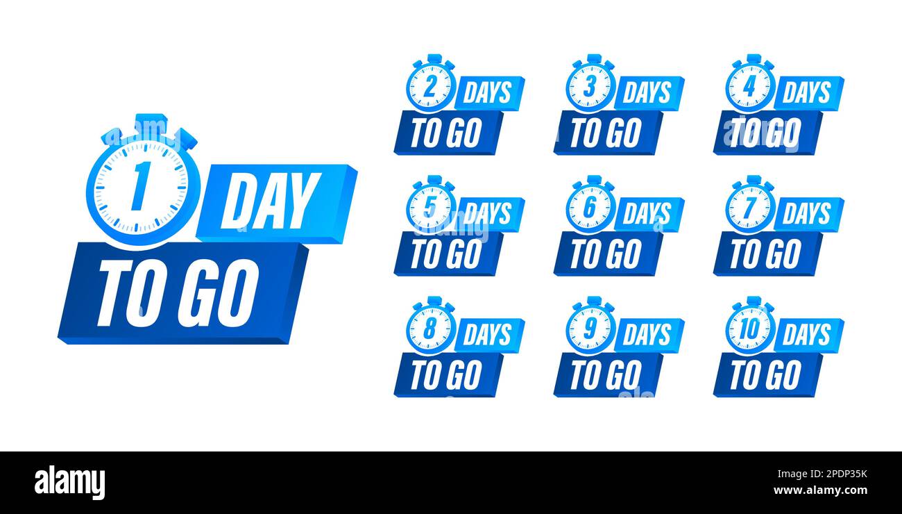 Countdown badges number days Stock Vector Images - Alamy