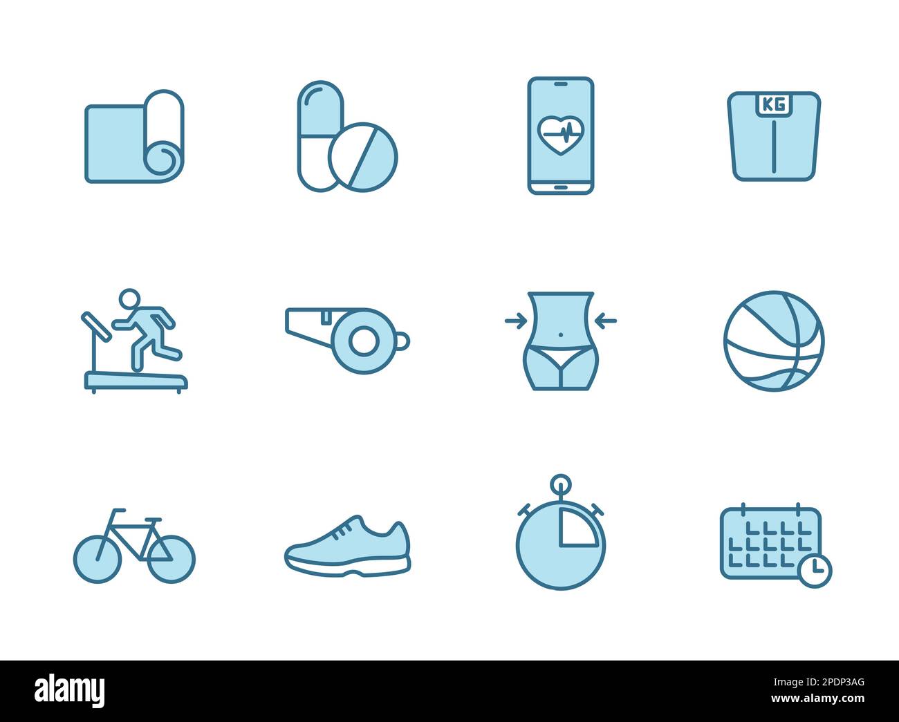 fitness outline vector icons Stock Vector Image & Art - Alamy