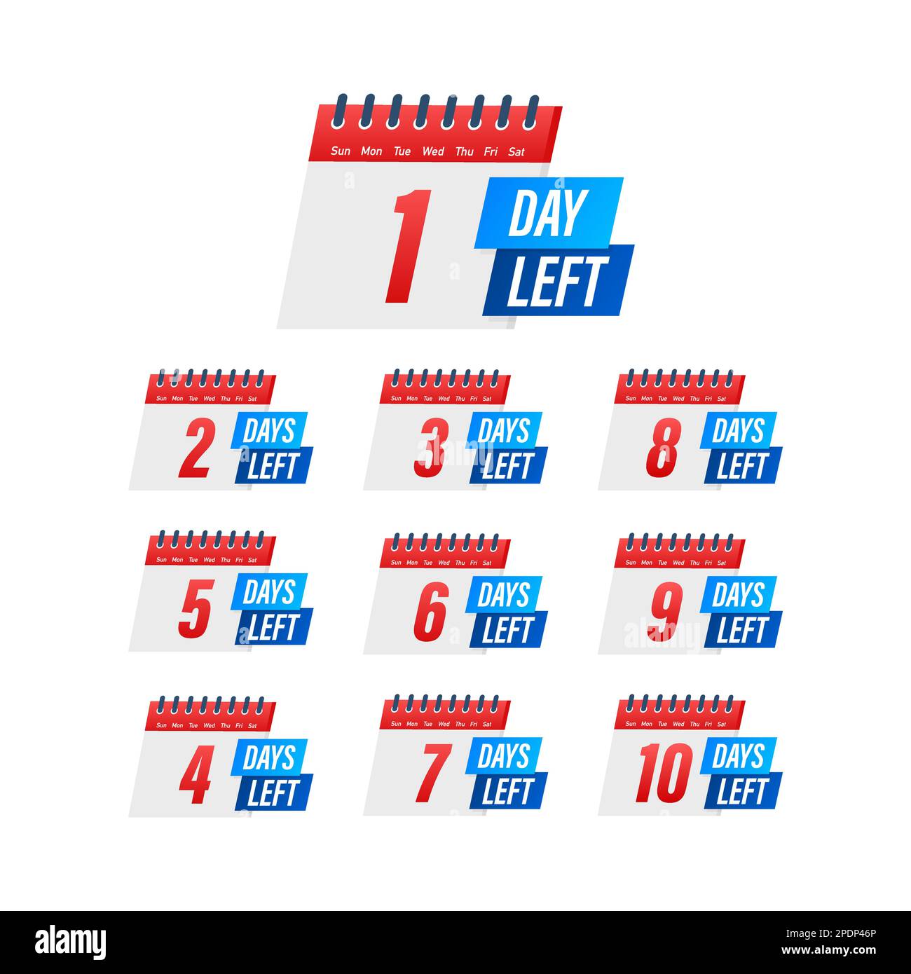 Countdown sign days left to go sale marketing badges hi-res stock ...