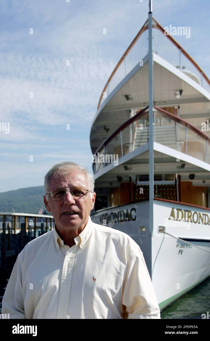 James Quirk, president of Shoreline Cruises, stands in front of one of ...