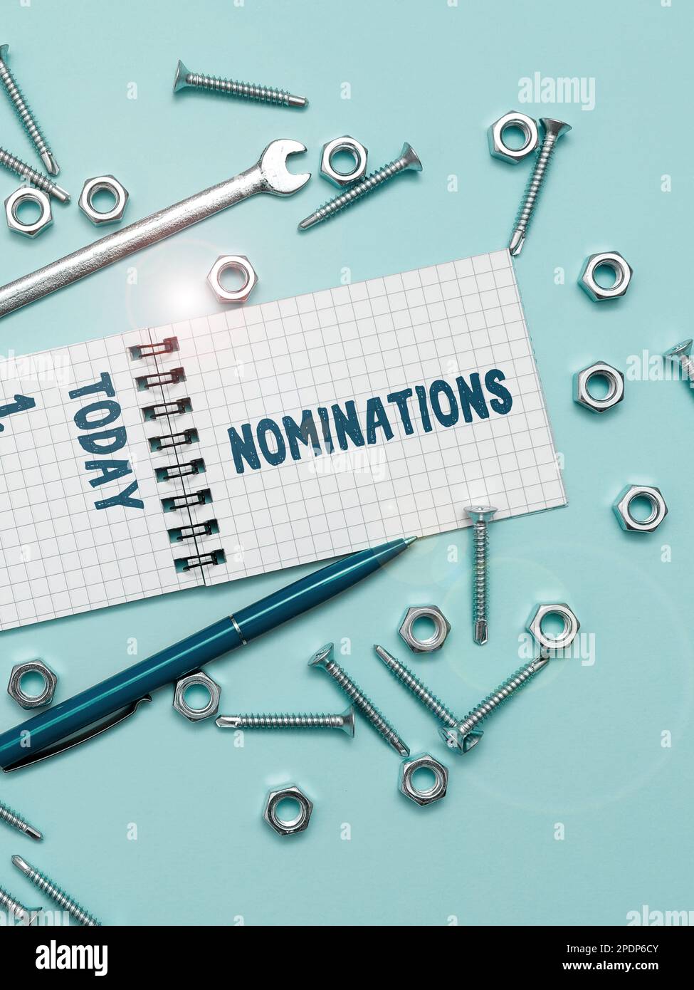 Hand writing sign Nominations. Business overview the act of officially ...