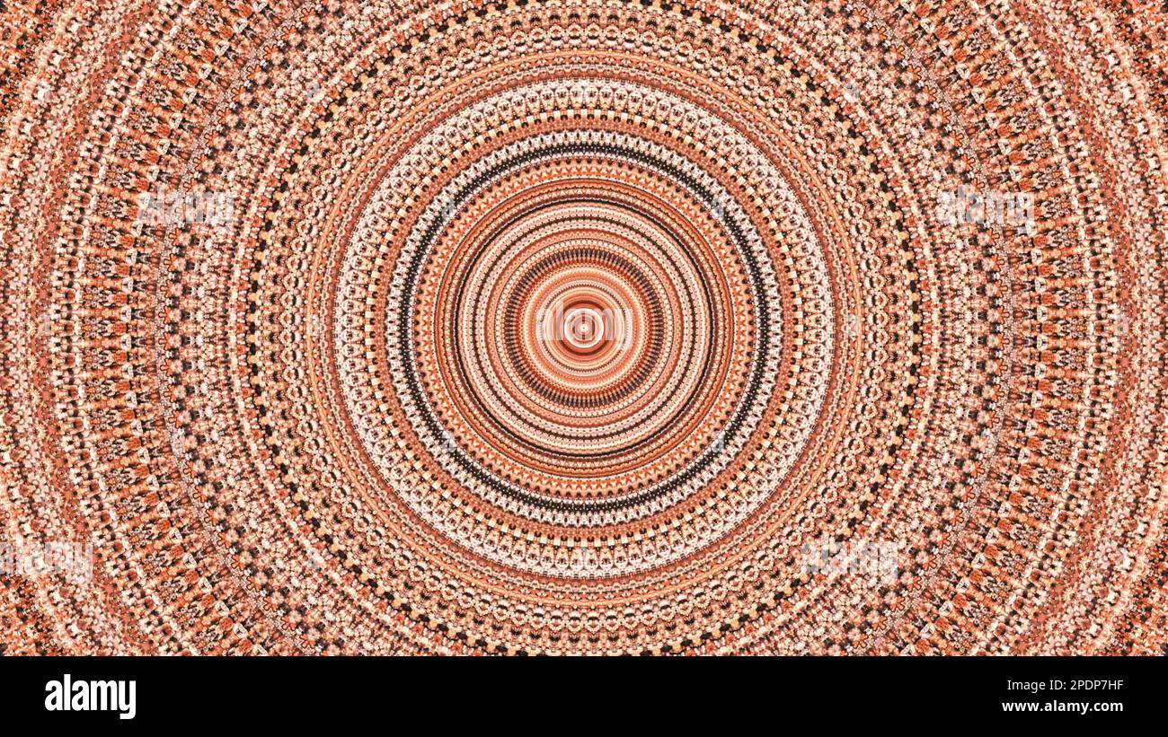 Kaleidoscopic glow multiple circle infinite zoom effect. 2D layout ...