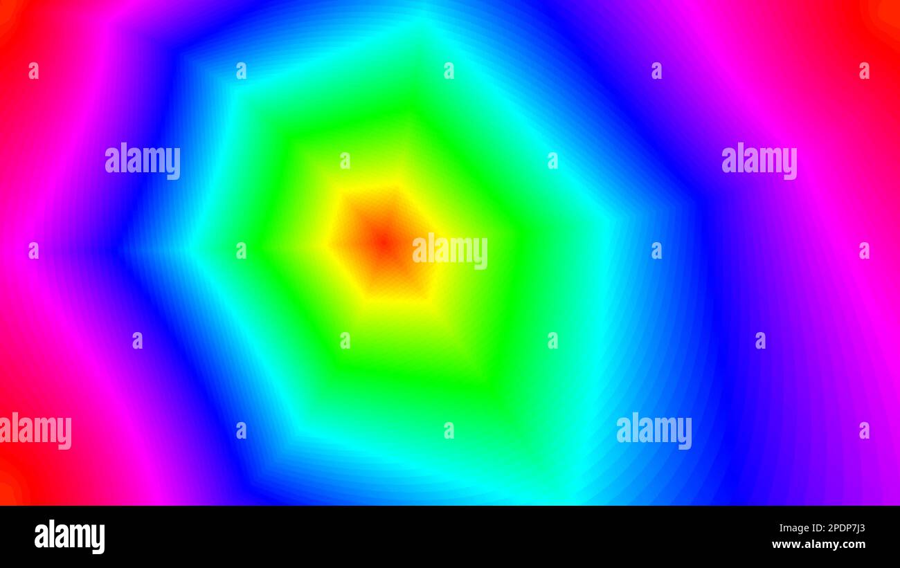 Hexagon shape gradient glow color background. 2D layout illustration ...