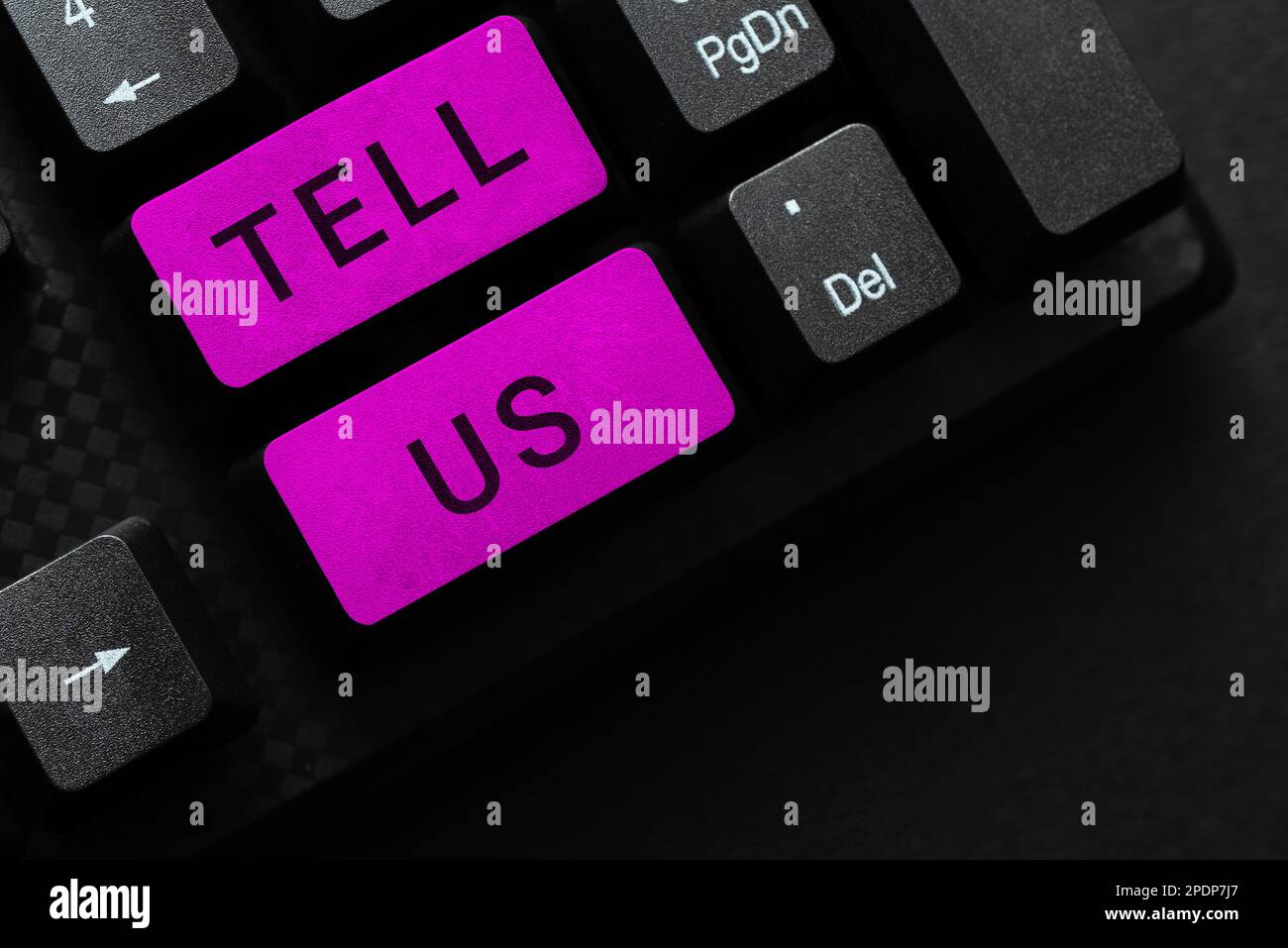 Text showing inspiration Tell Us. Word Written on Telling your personal ...