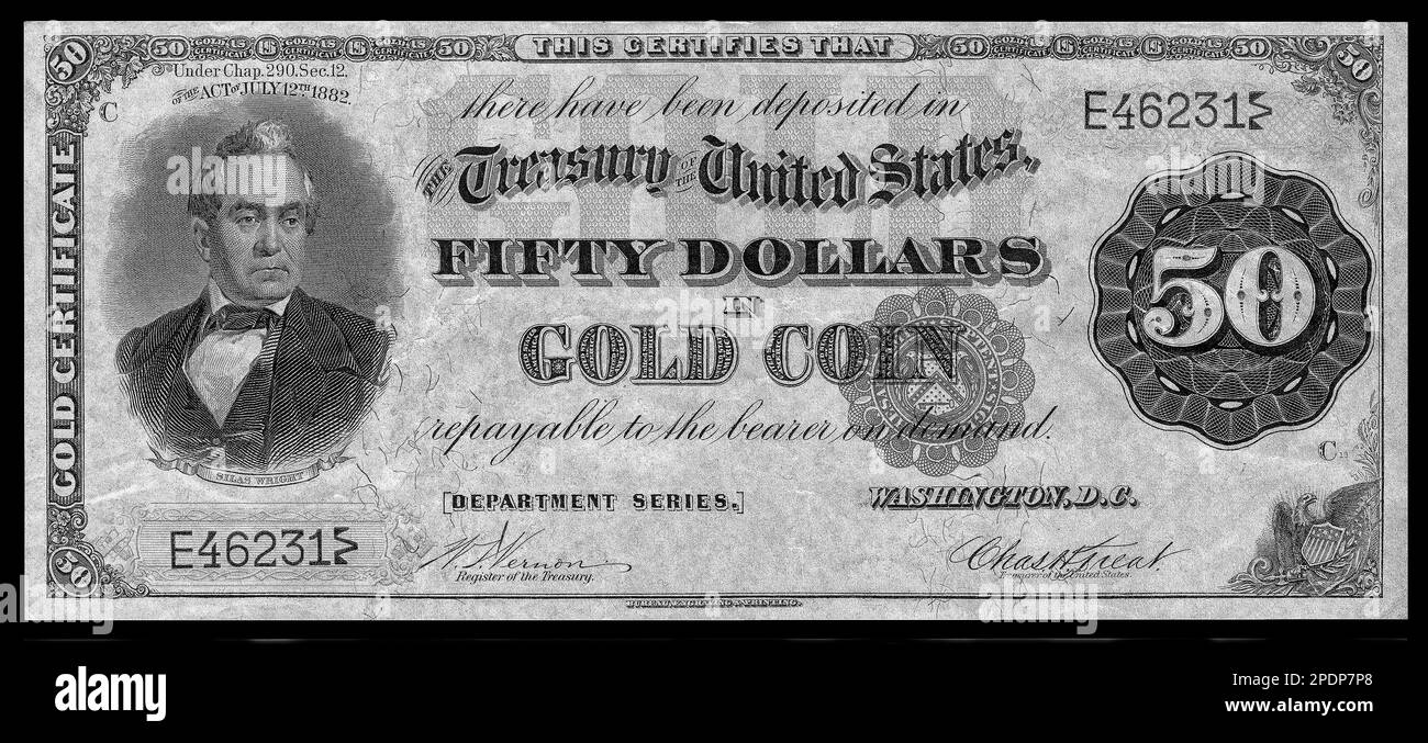 Gold certificate bank note Black and White Stock Photos & Images - Alamy