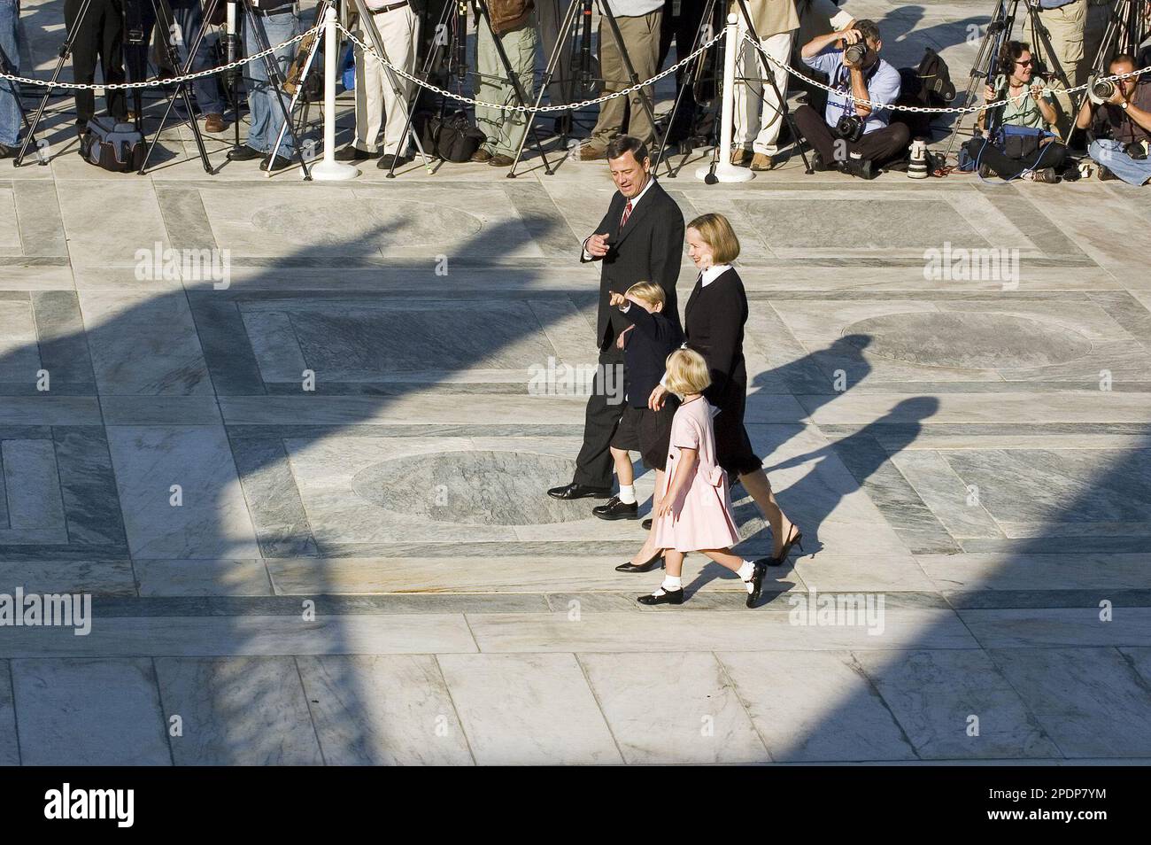 This photo provided by the Supreme Court shows Chief Justice John ...