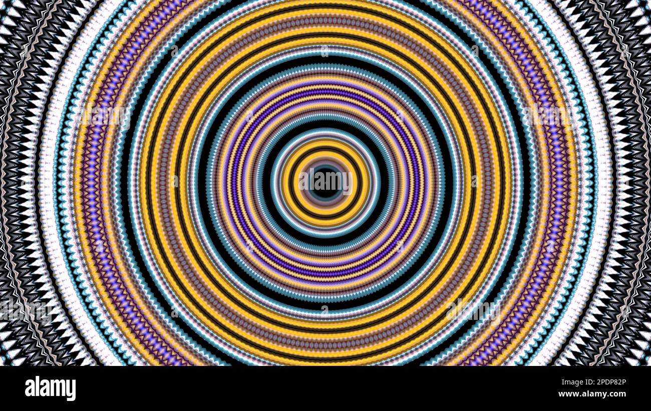 Circle shape kaleidoscope whirl background. 2D layout illustration ...