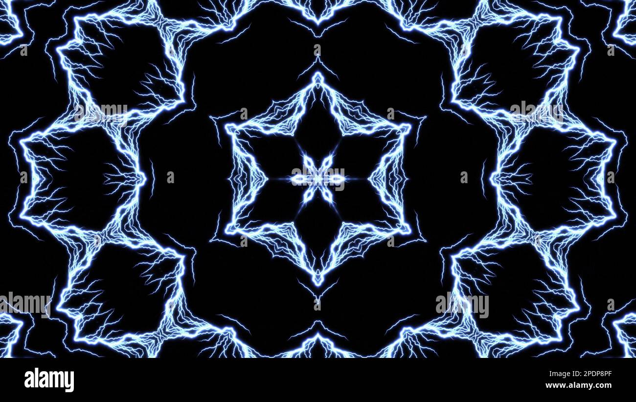 Blue symmetry pattern background. 2D layout illustration Stock Photo ...