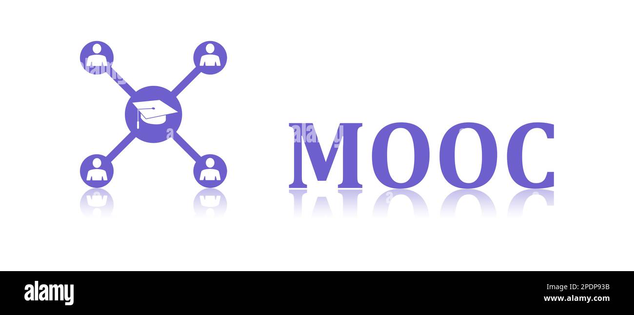 Illustration of a mooc concept Stock Photo - Alamy