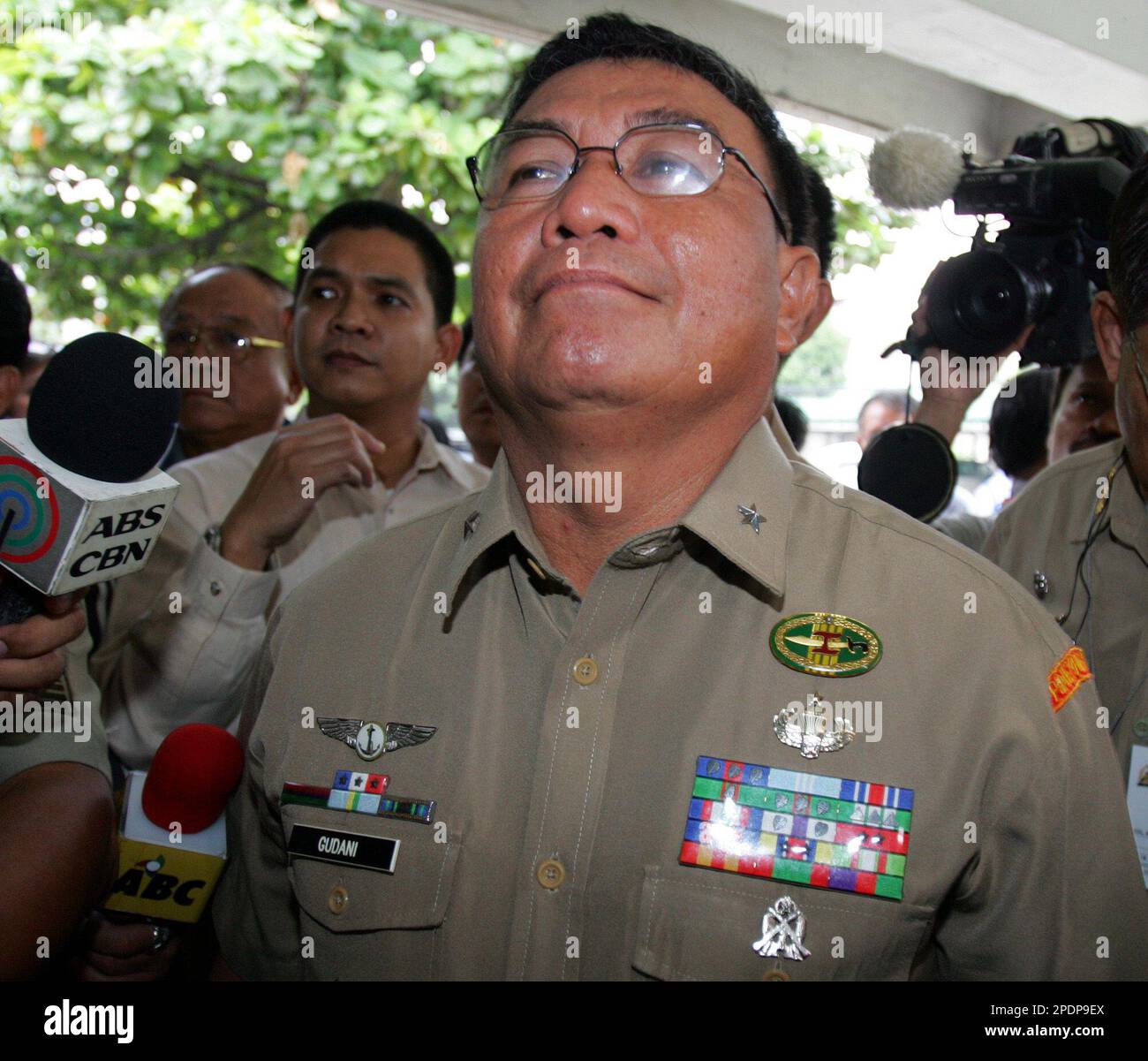 Philippine Marines Brigadier-General Francisco Gudani arrives at the ...