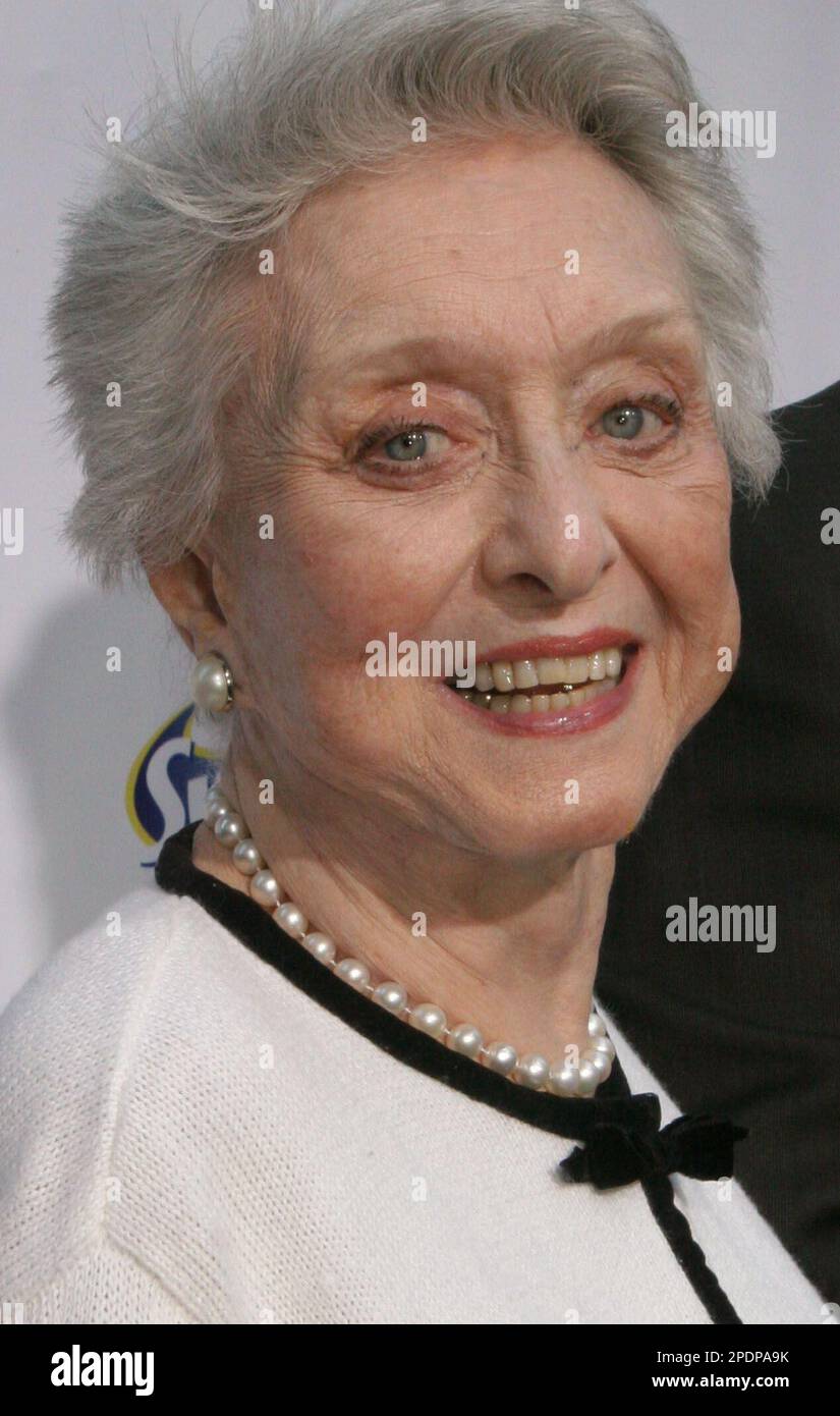 Actress Celeste Holm poses for photographers as she arrives for the screening of the digitally ...