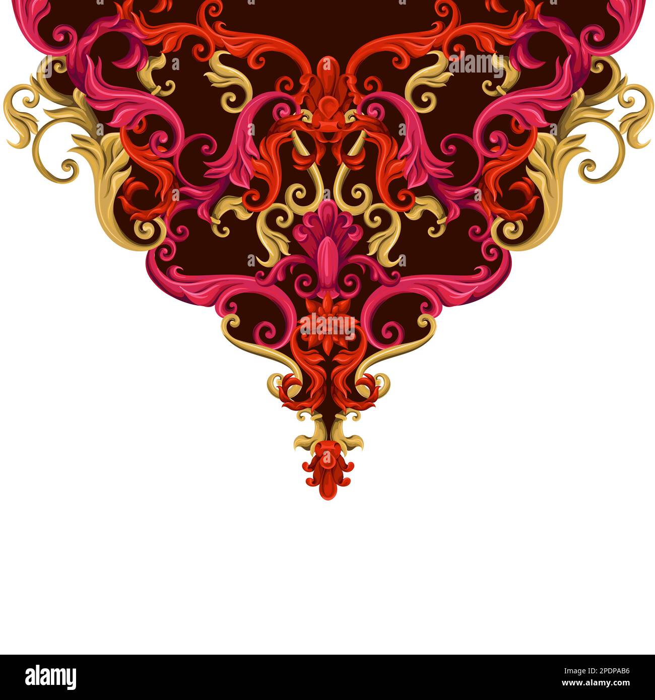 Red baroque elements isolated. Vector Stock Vector Image & Art - Alamy