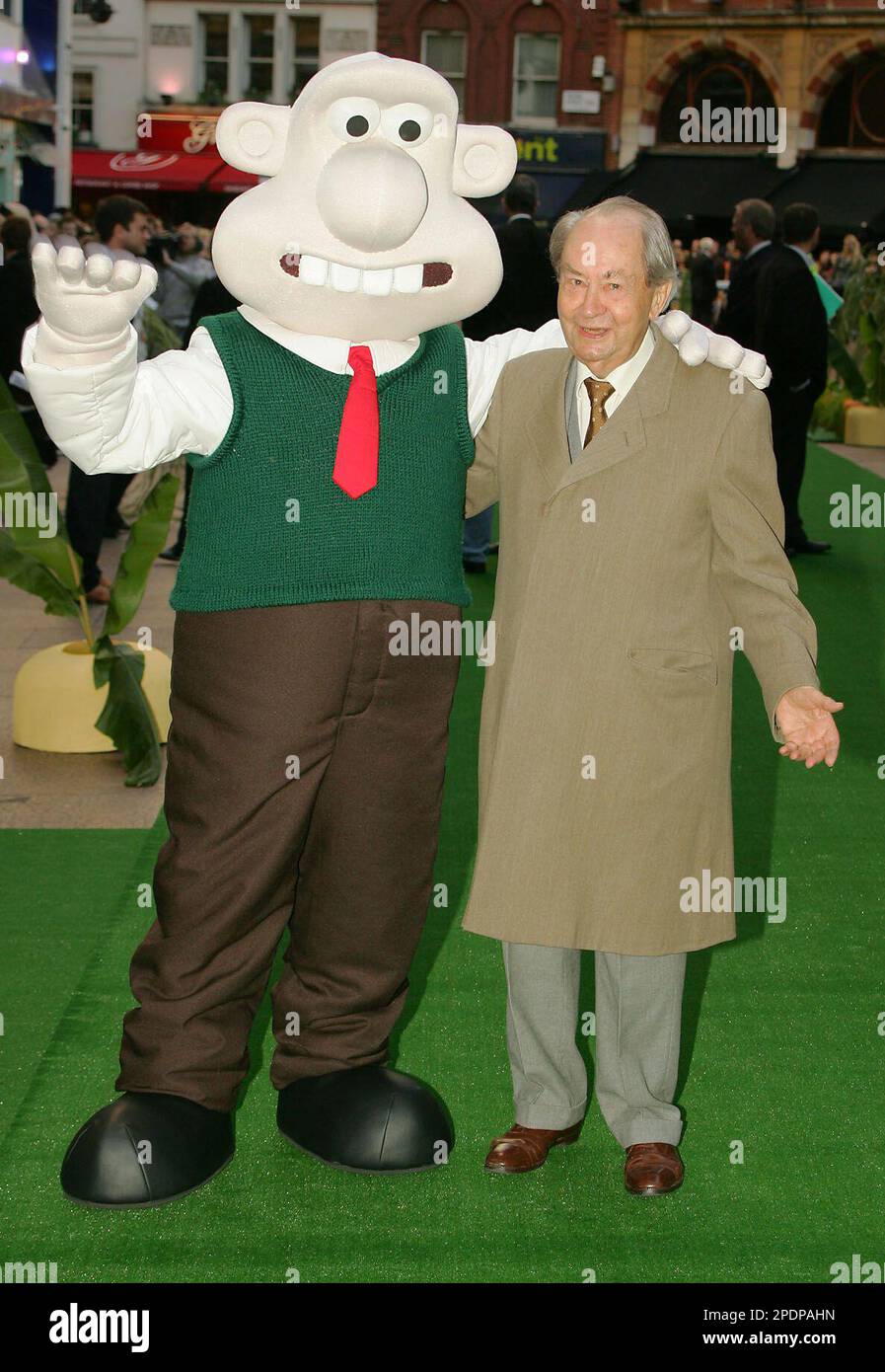 British actor Peter Sallis, who voices the part of Wallace, arrives at ...