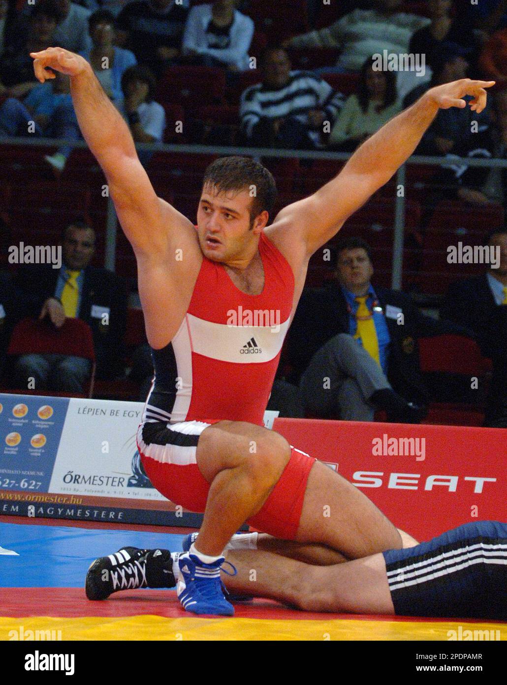 Turkey's Yekta Gul Yilmaz celebrates his victory over Kazakstan's ...