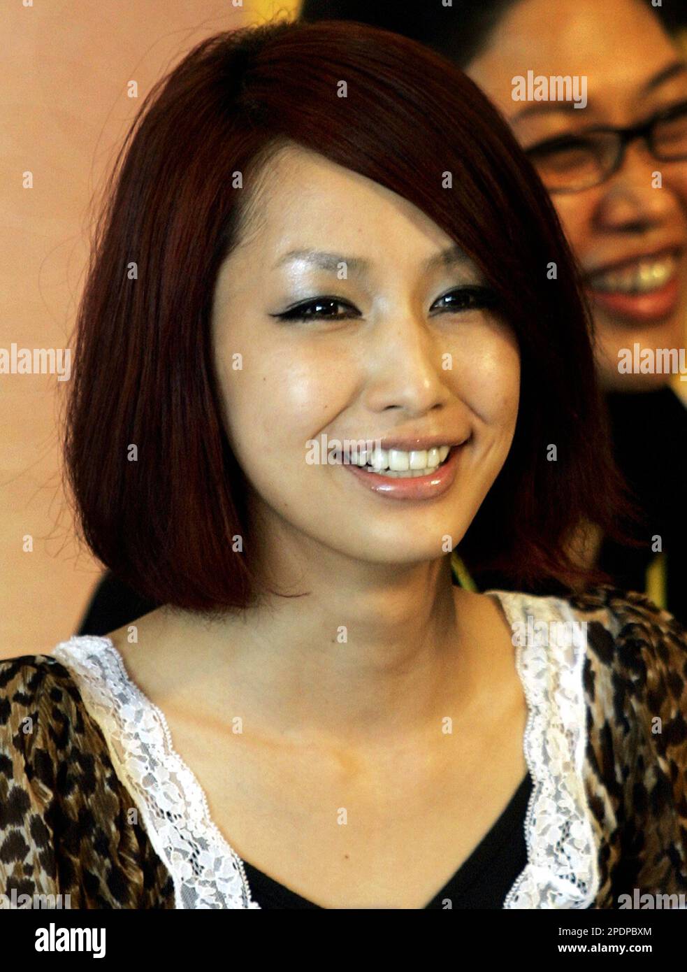 Japanese actress Mika Nakashima smiles during a press conference in ...