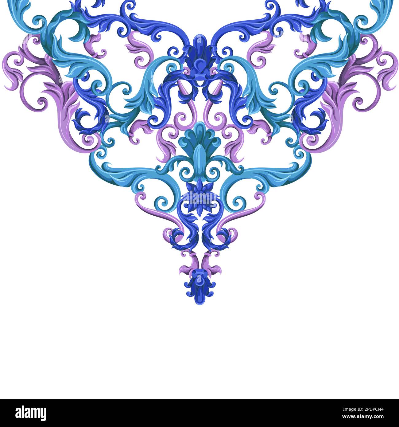 Blue baroque elements isolated. Vector Stock Vector Image & Art - Alamy