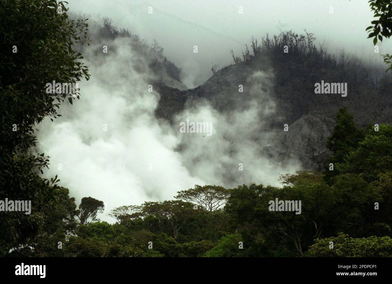 An ash eruption from western El Salvador's Ilamatepec volcano located ...