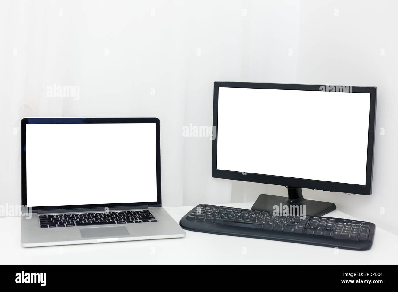 Laptops, tablets and mobile phones. Mock up image of electronic gadgets ...