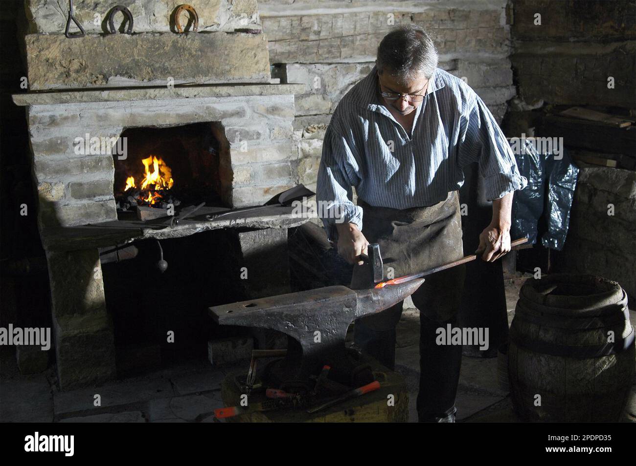 Blacksmith Bob Rupert a member of the Pittsburgh Area Artist ...