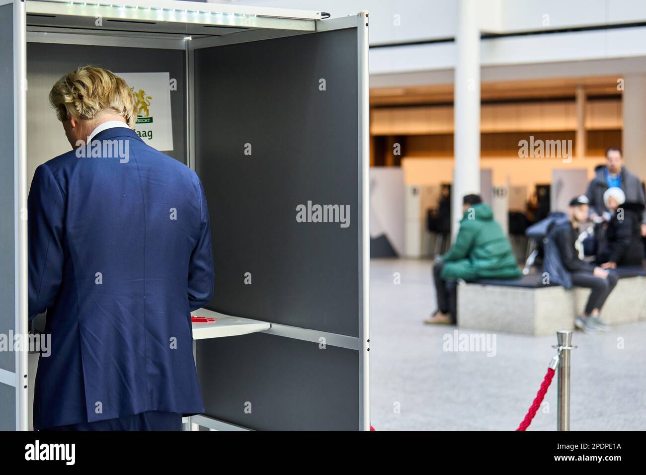 THE HAGUE - PVV leader Geert Wilders casts his vote for the provincial ...