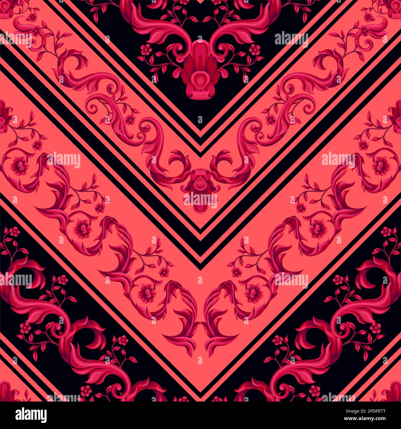Baroque textile pattern hi-res stock photography and images - Alamy