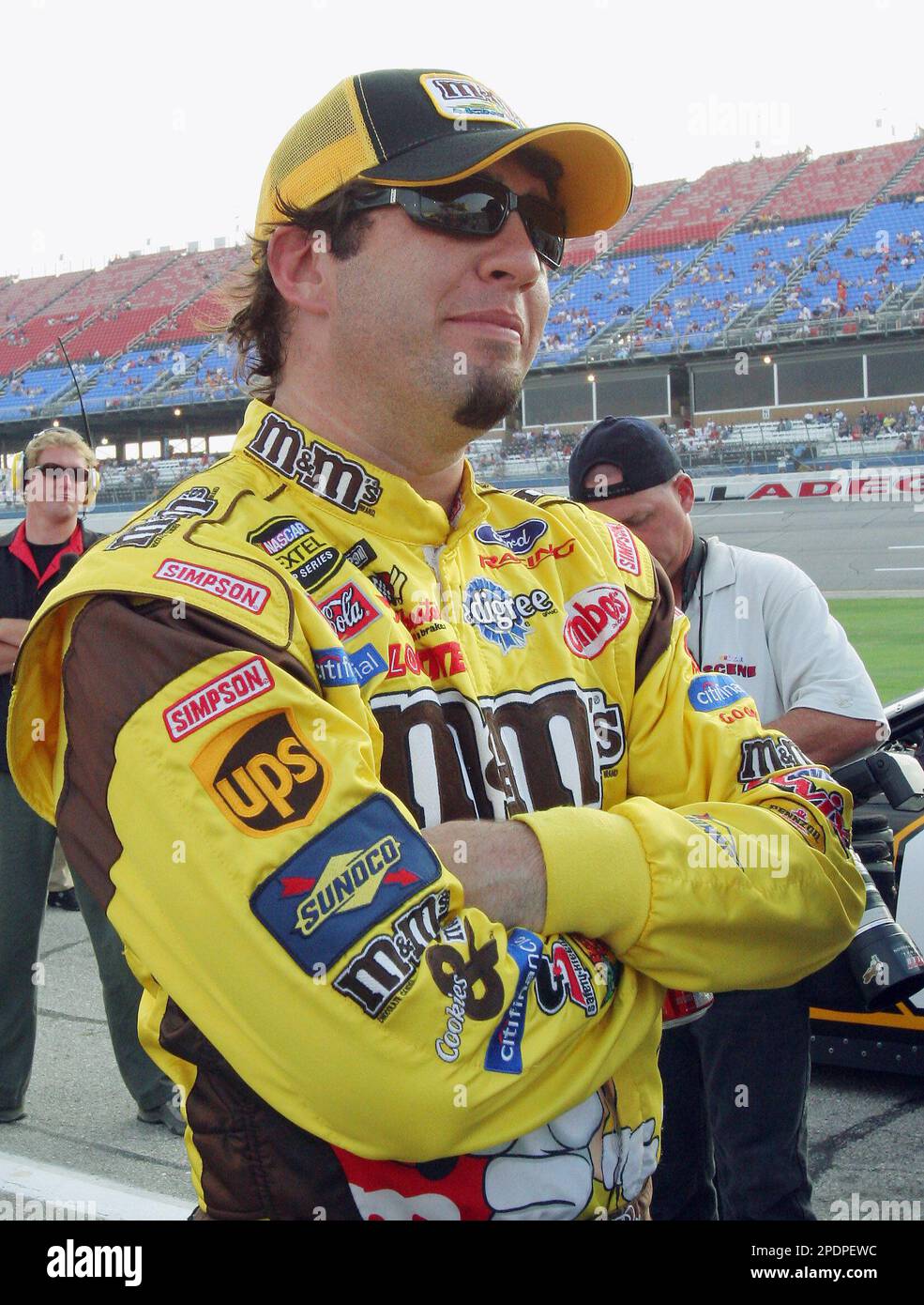 NASCAR driver Elliott Sadler is all smiles after winning the pole for ...