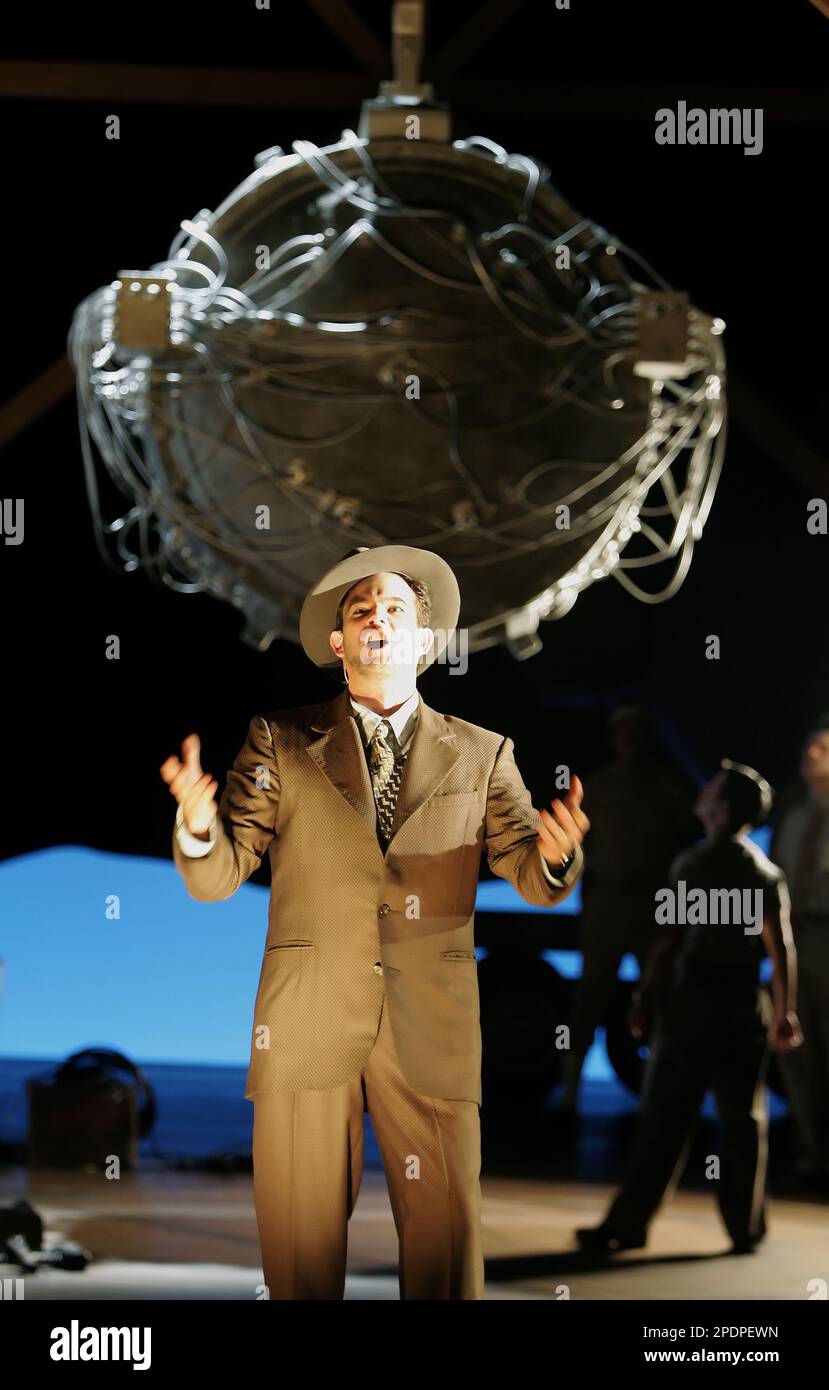Gerald Finley, as J. Robert Oppenheimer, is shown during a scene from ...