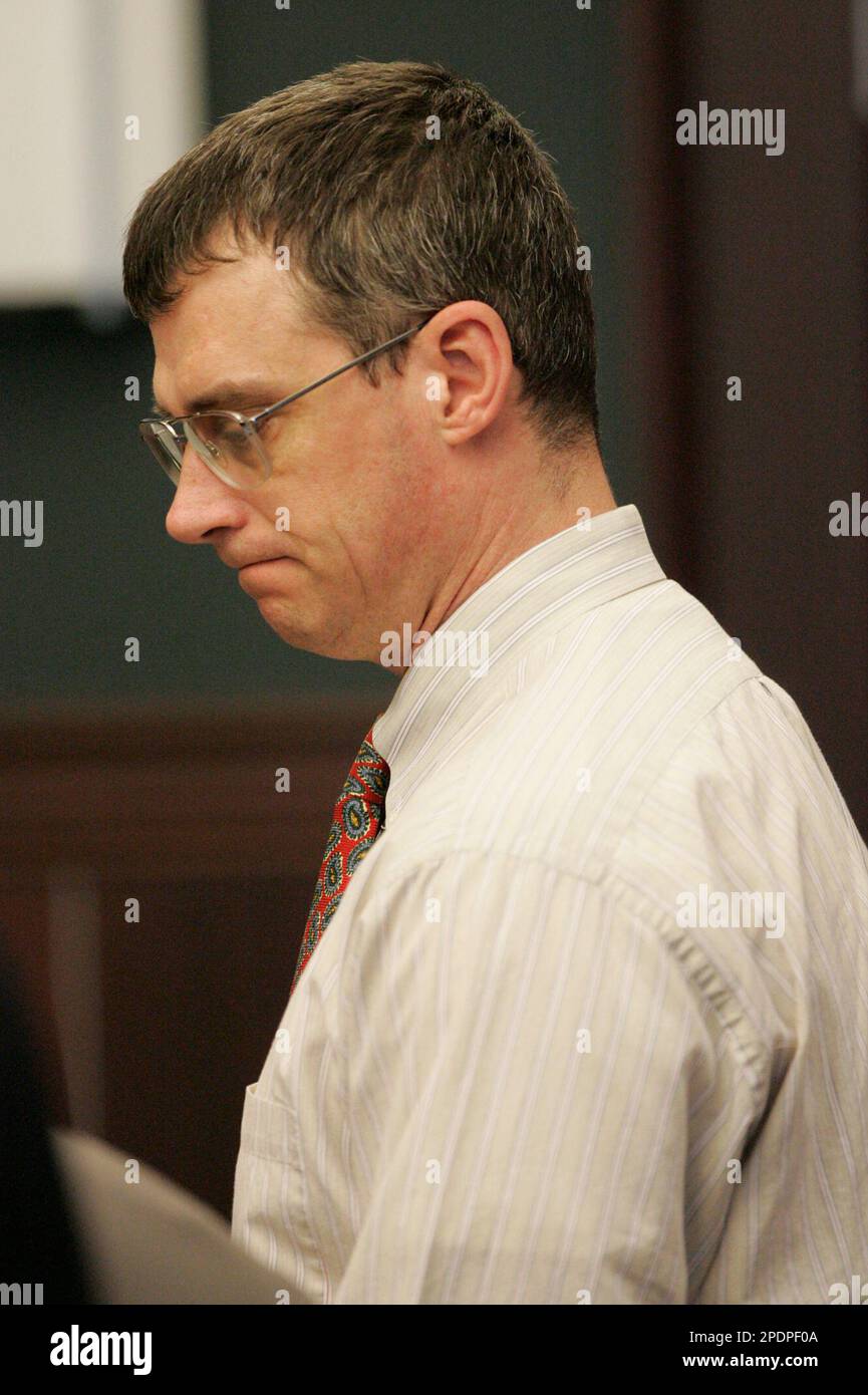 James E. Trimble, 45, shows little emotion during opening statements in ...