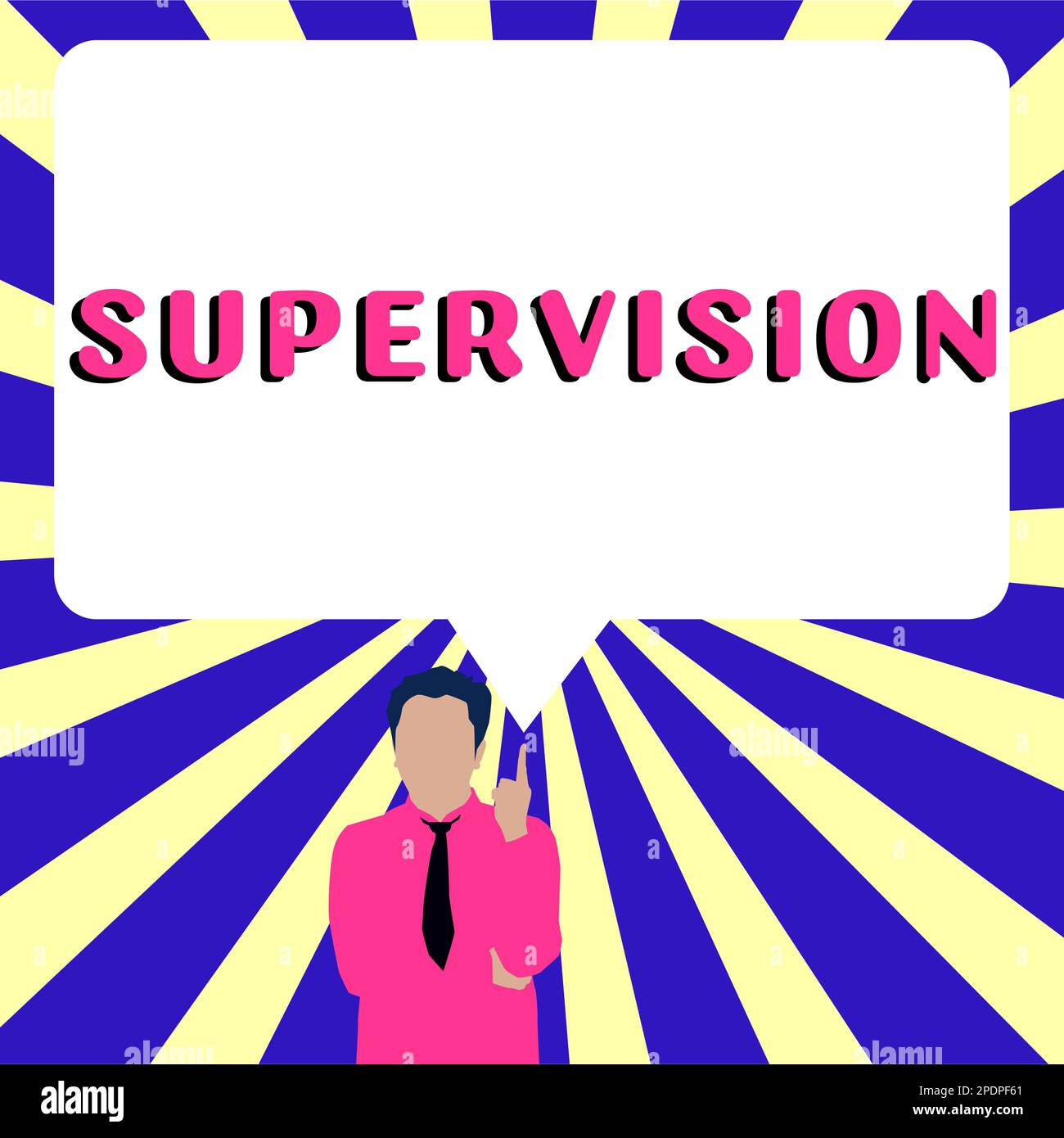 Writing displaying text Supervision. Word for monitoring and ...