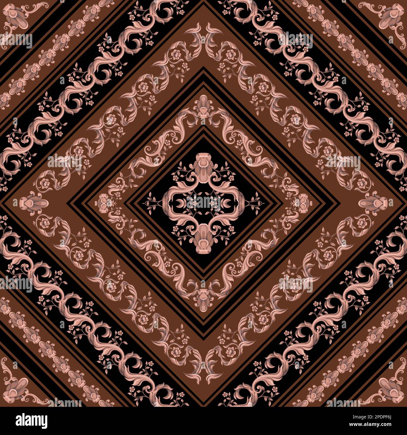 Baroque textile pattern hi-res stock photography and images - Alamy