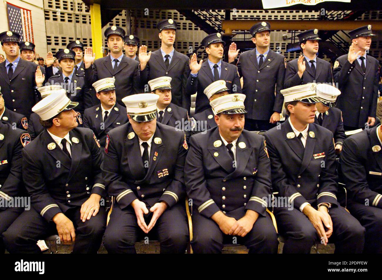 Members of the New York City Fire Department are seen during a ...