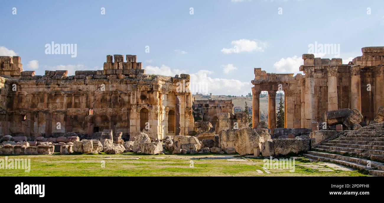 Lebanon. Baalbek. Ancient temple, Heliopolis ruins. Architecture ...