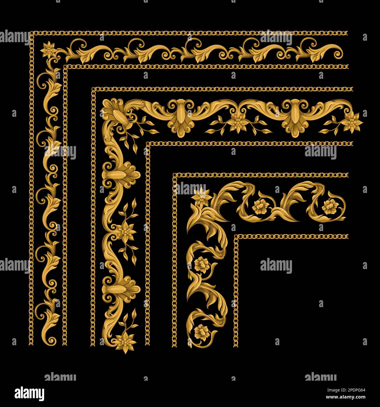 Renaissance ornament borders Stock Vector Images - Alamy