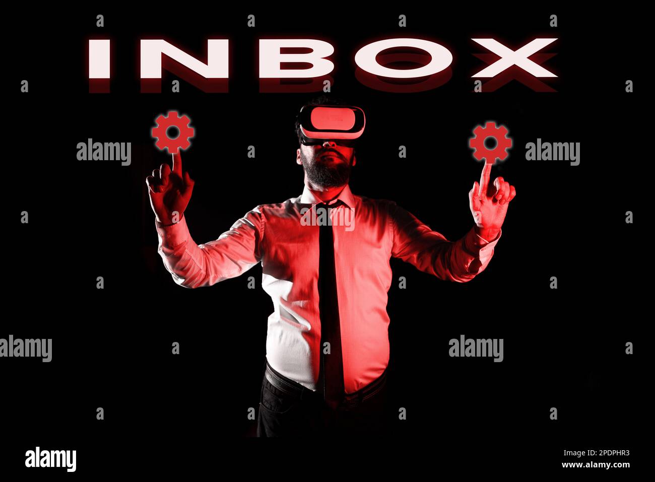 Text showing inspiration Inbox. Conceptual photo electronic folder in ...