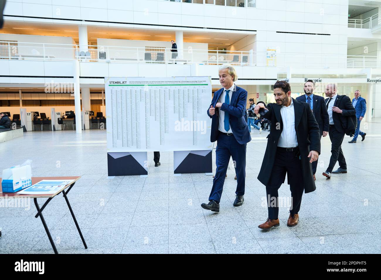 THE HAGUE - PVV leader Geert Wilders casts his vote for the provincial ...