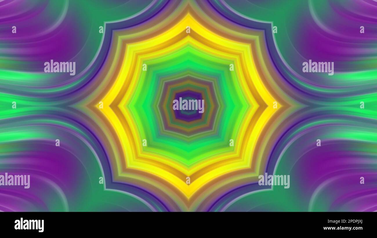 Kaleidoscope gradient symmetry pattern background. 2D layout ...