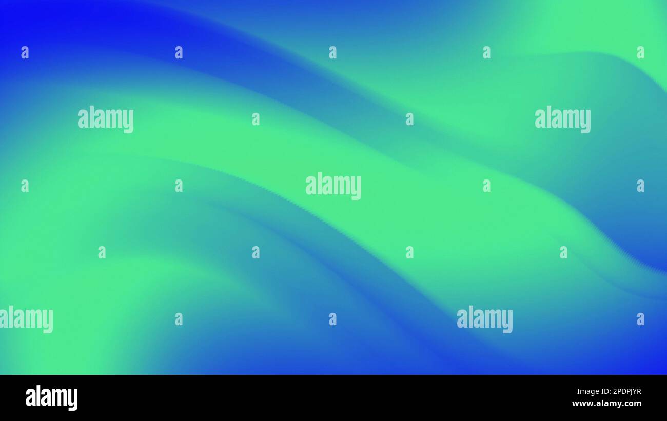 Gradient green cyan wavy smooth background. 2D layout illustration ...
