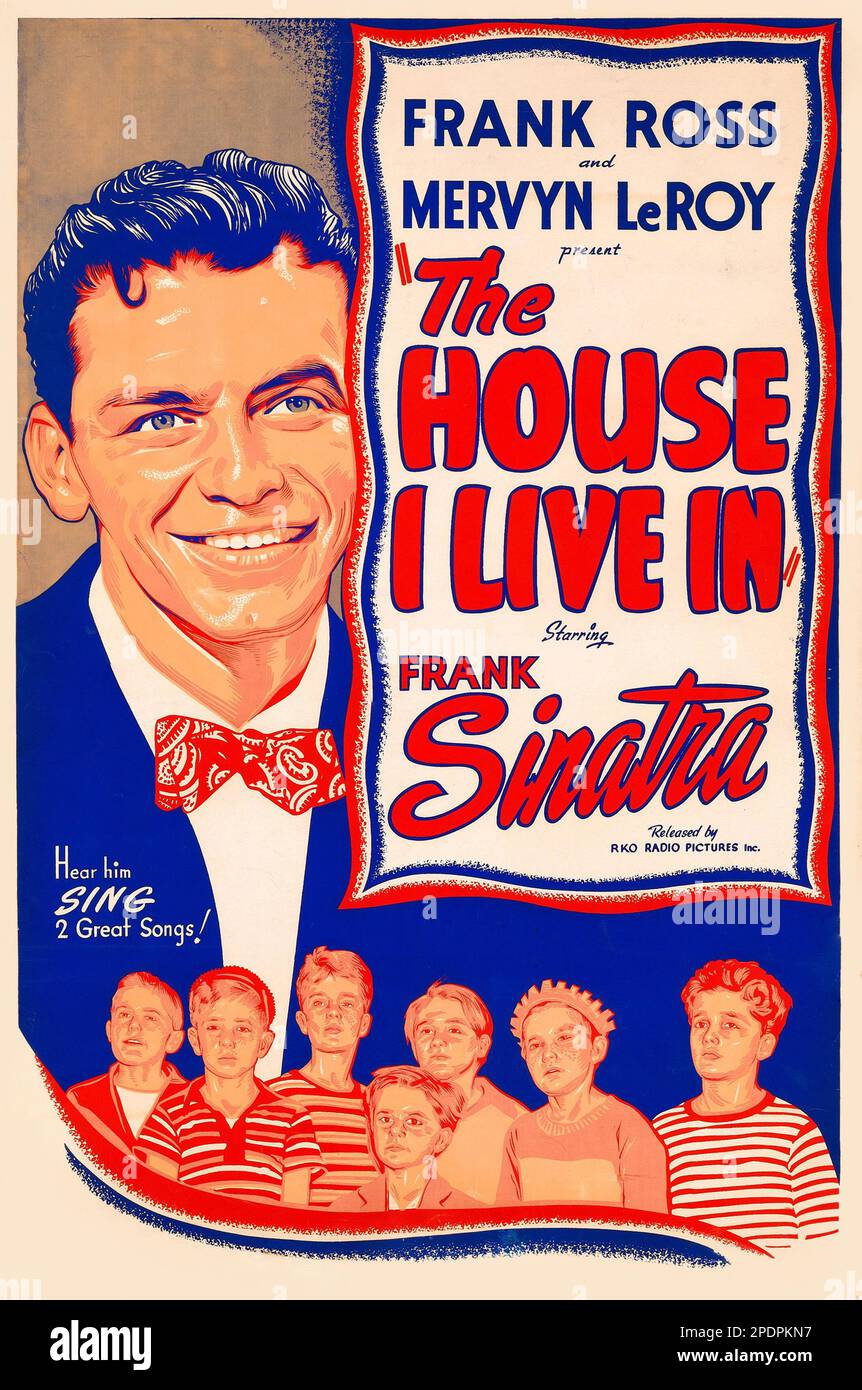 Singer Frank Sinatra - The House I Live In (1945) vintage film poster ...