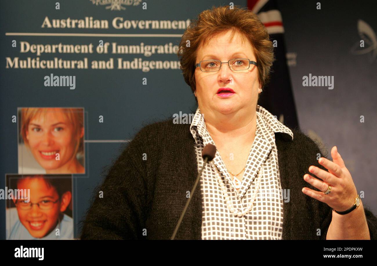 Senator Amanda Vanstone at Sydney International Airport in Australia ...